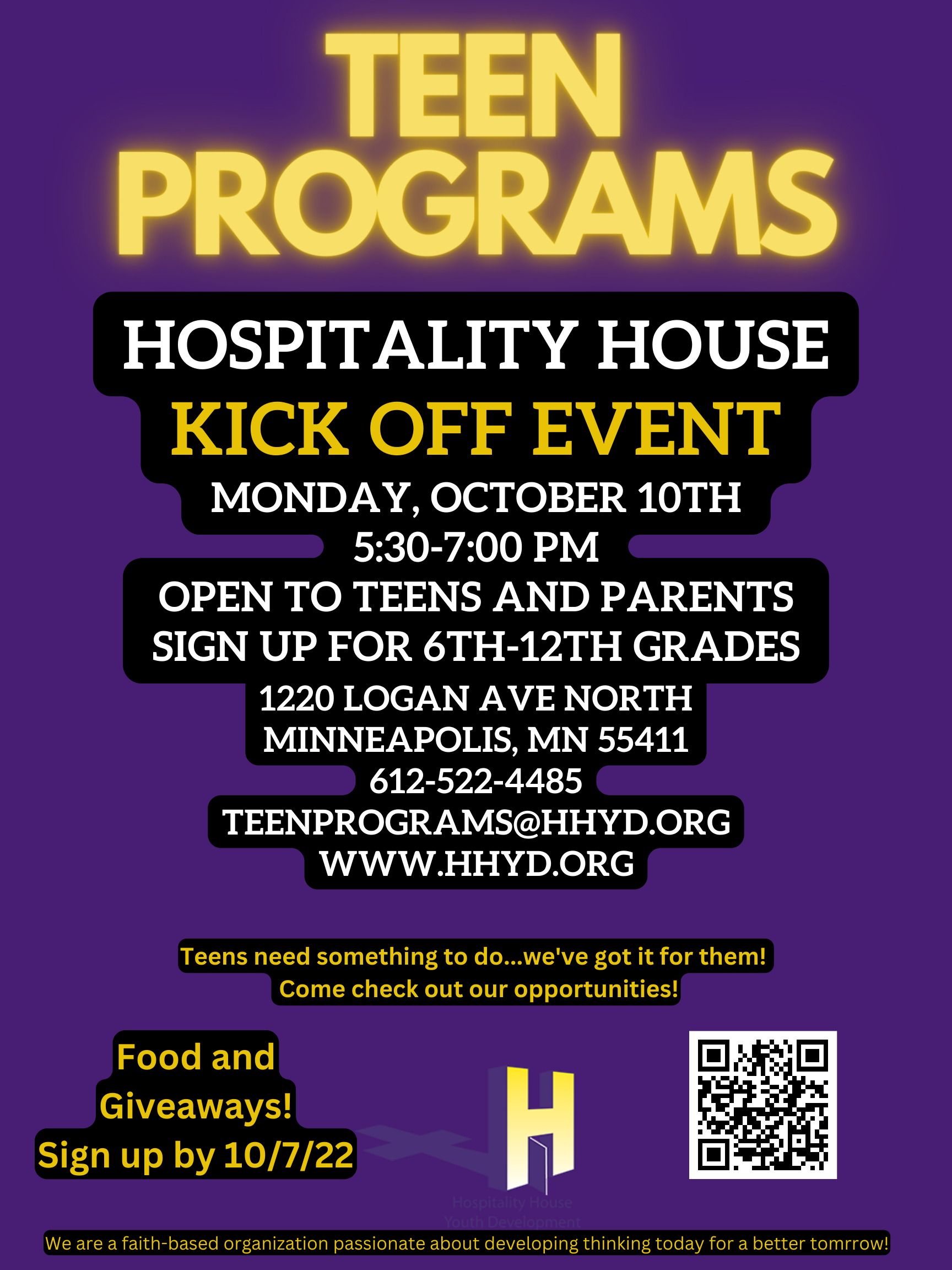 North Minneapolis Teen Programs - Hospitality House Youth Development